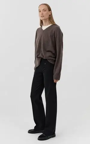ST. AGNI V Ribbed Cashmere Sweater - Brown