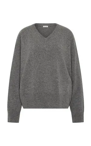 ST. AGNI V Ribbed Cashmere Sweater - Grey