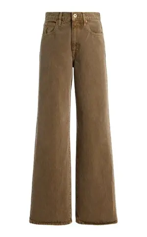 SLVRLAKE Grace High-rise Wide-leg Jeans - Brown