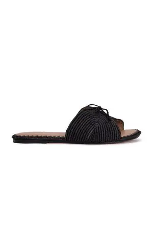 ODISSI Lipa Rafia Slides - Black