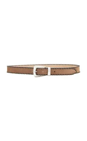 Khaite Khaite Benny Whipstitch Suede Belt Brown
