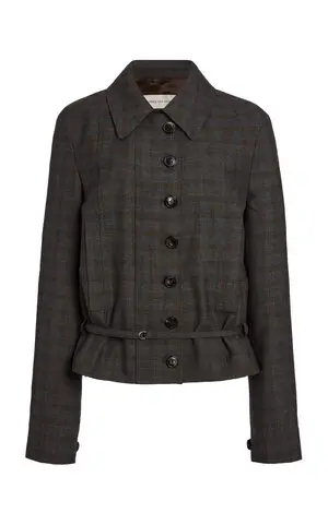 Dries Van Noten Valena Checked Wool Jacket