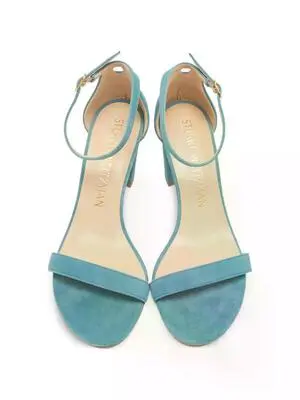 STUART WEITZMAN Suede Ankle Strap Sandals