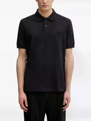Fred Perry Embroidered-logo Polo Shirt - Grey