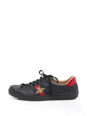 Gucci Ace Bee Embroidered Sneakers - Black