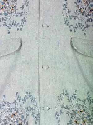 AODRESS Floral-embroidered Overshirt