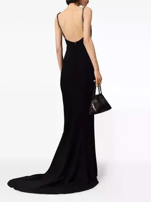 Stella McCartney Embellished Floor-length Gown - Black