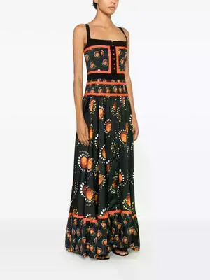 Rabanne Graphic Print Ruffled Dress