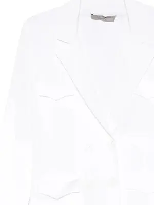 D.exterior Double-breasted Peak-lapel Blazer
