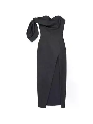Givenchy Strapless Midi Dress With Knot Detail