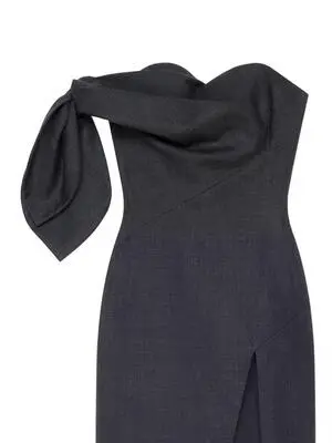 Givenchy Strapless Midi Dress With Knot Detail
