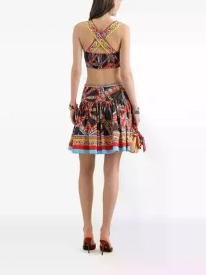 Dolce & Gabbana Carretto Print Poplin Mini Skirt
