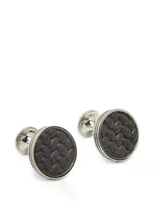Montblanc Monograin Leather-inlay Cufflinks