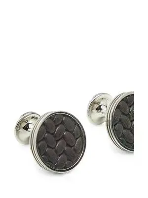 Montblanc Monograin Leather-inlay Cufflinks