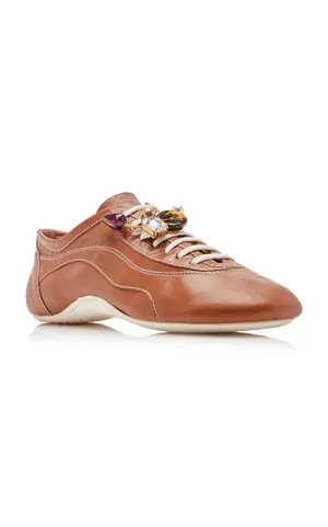 Dries Van Noten Leather Ballerina Sneakers