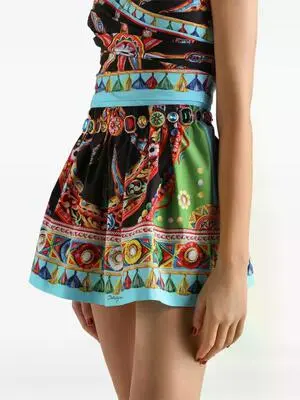 Dolce & Gabbana Carretto-print Poplin Dress