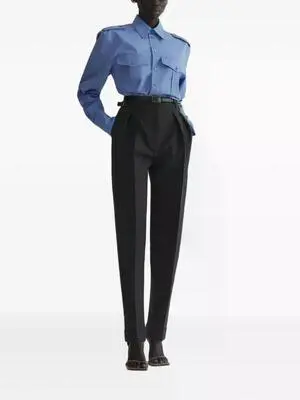 MUGLER Military Style Shirt - Blue