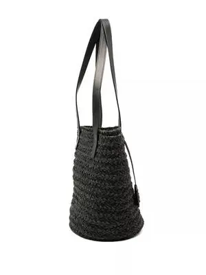 Saint Laurent Small Raffia Panier Tote Bag