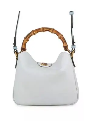 Gucci Calfskin Bamboo Diana Satchel - Blue