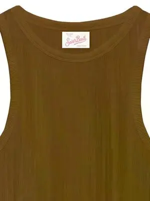 MC2 SAINT BARTH Ribbed Embroidered Vest Top
