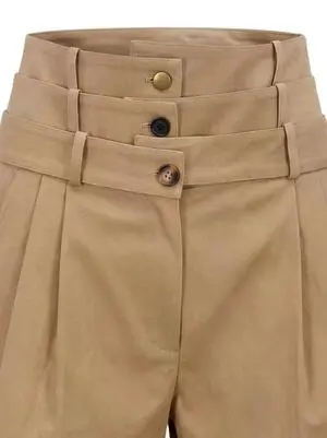 Monse Triple-waistband Pleated Shorts - Neutrals