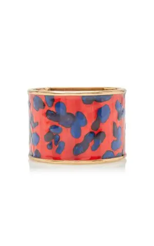 Dries Van Noten Patterned Enamel Cuff Bracelet