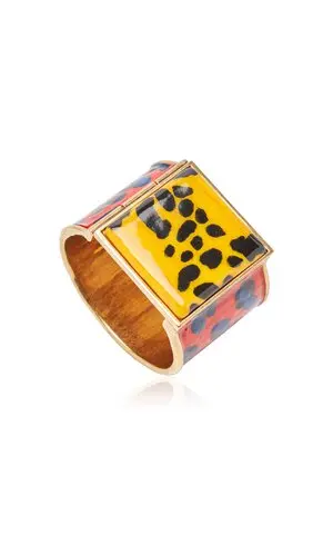 Dries Van Noten Patterned Enamel Cuff Bracelet