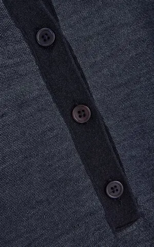 TWP Uma Cashmere Henley - Navy