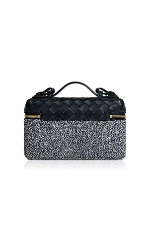 Bottega Veneta Leather And Raffia Vanity Case