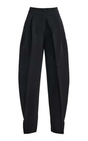 THE FRANKIE SHOP Doyer Pleated Wide Leg Trousers - Black