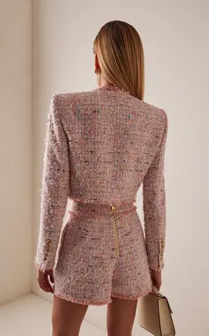 Balmain Tweed Cropped Spencer Jacket