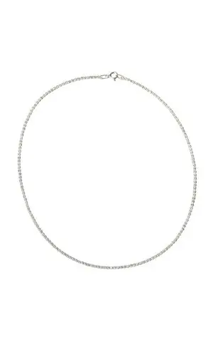 SHANNON BOND Cristallo Tennis Necklace - Silver