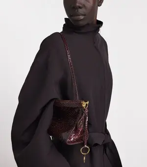 Alaïa Le Click East West Shoulder Bag - Brown