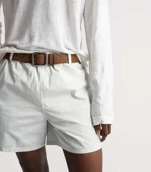 Prada Nubuck Leather Belt With Engraved Buckle