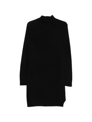 SERGIO MORETTI FIRENZE Ribbed Knit High-neck Mini Dress