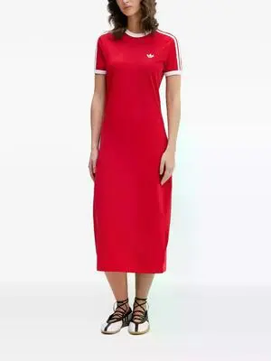Adidas 3-stripes Midi Dress - Red