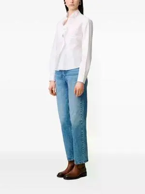 Claudie Pierlot Poplin Top With Ruffled Collar