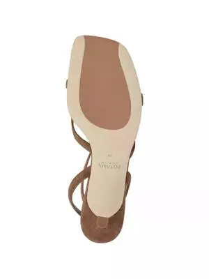 POTAMY Suede Sandals With Decorative Buckle Detail