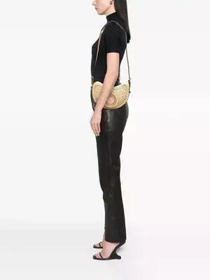 LOUIS VUITTON Raffia Croissant Mm Crossbody Bag
