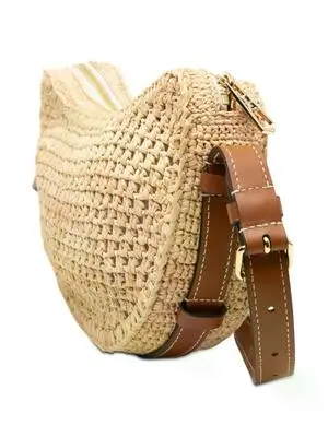 LOUIS VUITTON Raffia Croissant Mm Crossbody Bag