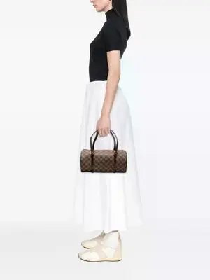 LOUIS VUITTON Damier Ebene Papillon 30 Handbag - Brown
