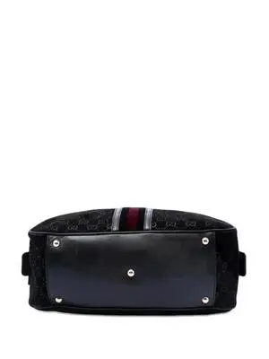 Gucci Gg Suede Web Dome Handbag