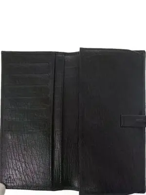 Gucci 20th Century Textured Leather Bamboo Wallet Long Wallets
