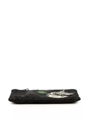 Prada Saffiano Trimmed Tessuto Robot Pouch