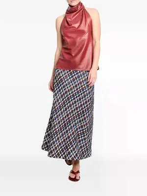 TWP Draped Leather Top
