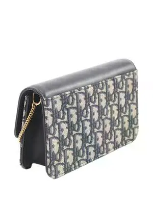 Dior Oblique Miss Caro Wallet On Chain Crossbody Bag - Blue