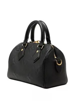 LOUIS VUITTON Monogram Giant Empreinte Speedy Bandouliere 20 Satchel - Black