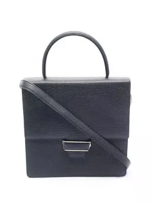 Loewe Textured Leather Top Handle Satchel - Blue