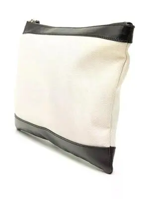 Balenciaga Canvas Navy Clip M Clutch Bag