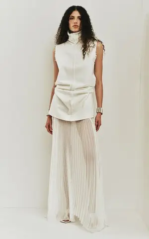 Aje Tabira Pleated Maxi Skirt